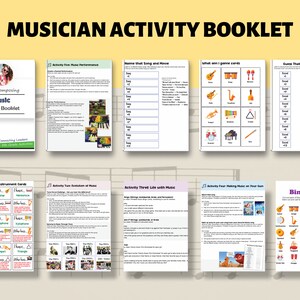 Musician Activity Booklet, Evolution of Music; Printable for Kids ...