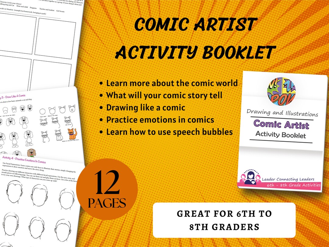 Comic Artist, Create Your Own Comic; Printable for Kids, Learn About ...