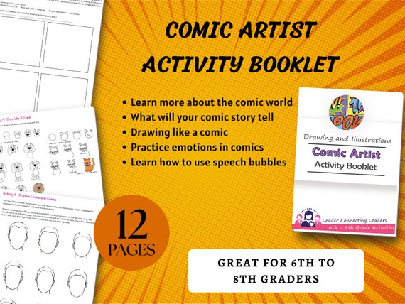 Comic Artist Create Your Own Comic Printable for Kids Learn - Etsy