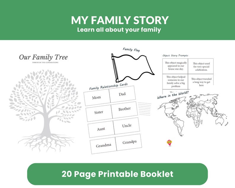 Brownie My Family Story Badge Activity Booklet | Girl Scout Printable ...