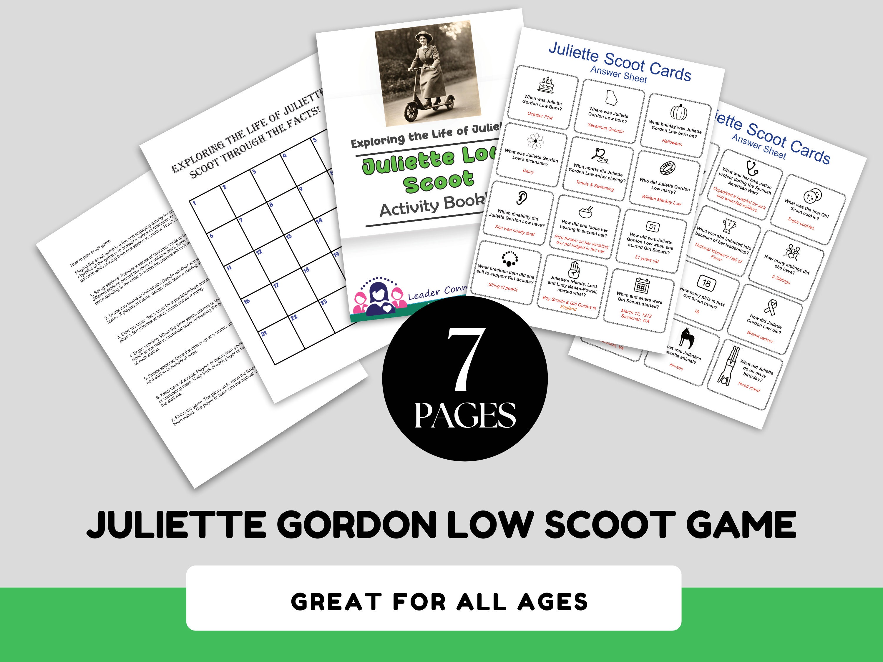 Juliette Low Scoot Game | Perfect for Juliette Low Birthday and ...