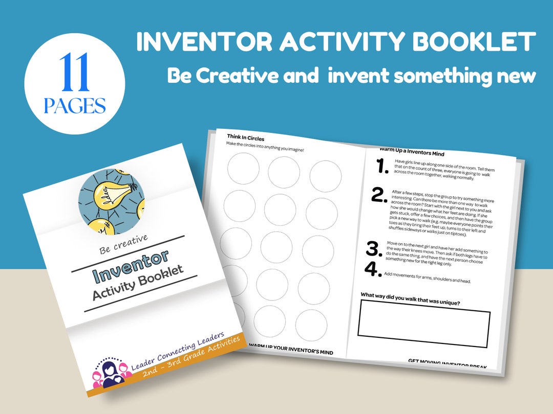 Inventor Activity Booklet, Kid Games; Printable for Kids, Kids Be ...