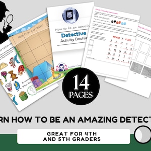 Detective Activity Booklet, Printable Games and Activities, Detective ...