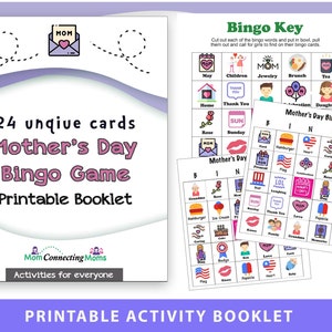 Mother's Day Bingo Game, Mother's Day Printable, Mother's Day Family ...