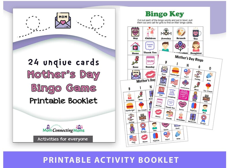 Mother's Day Bingo Game, Mother's Day Printable, Mother's Day Family ...