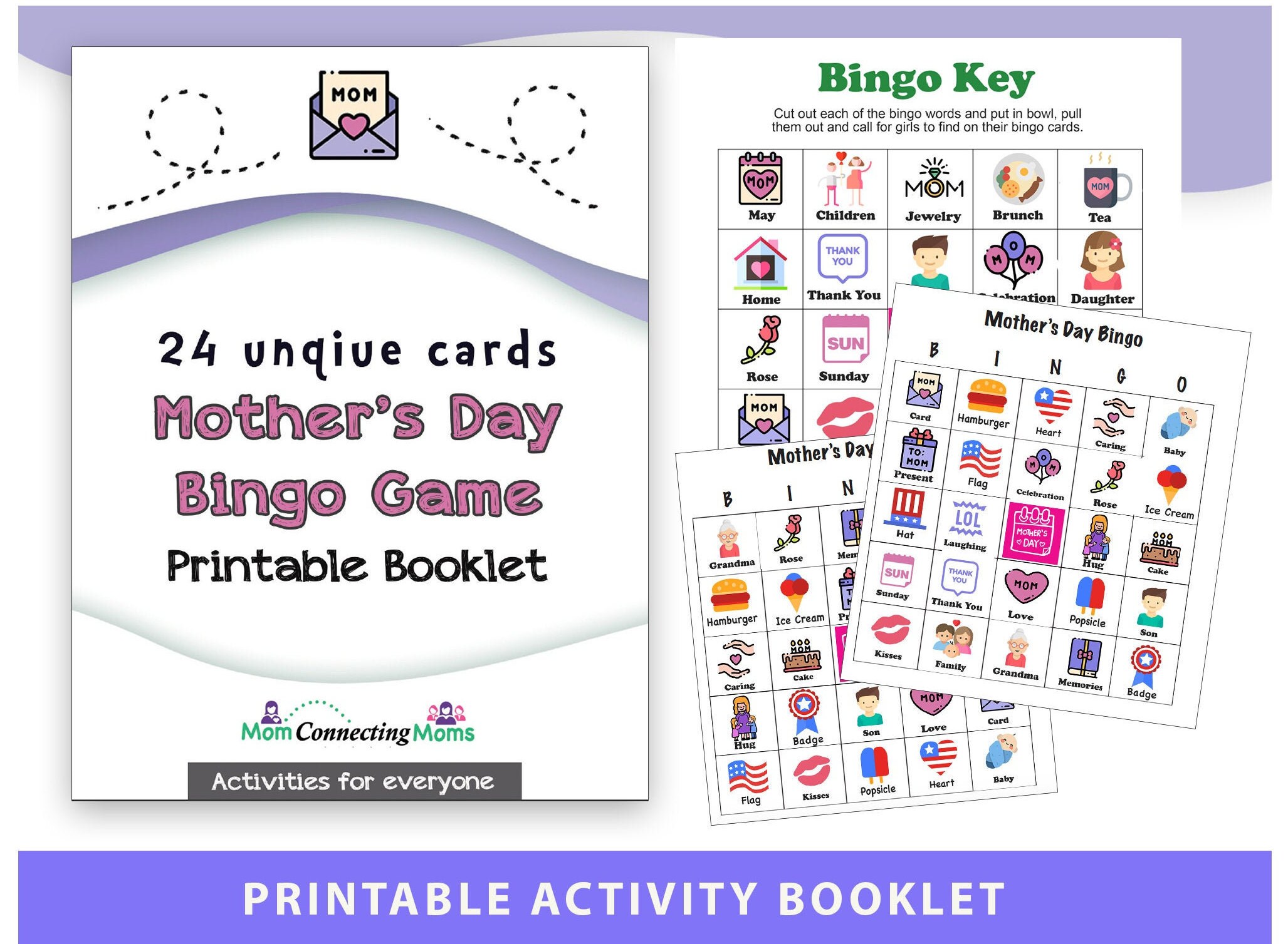 Mother's Day Bingo Game, Mother's Day Printable, Mother's Day Family ...