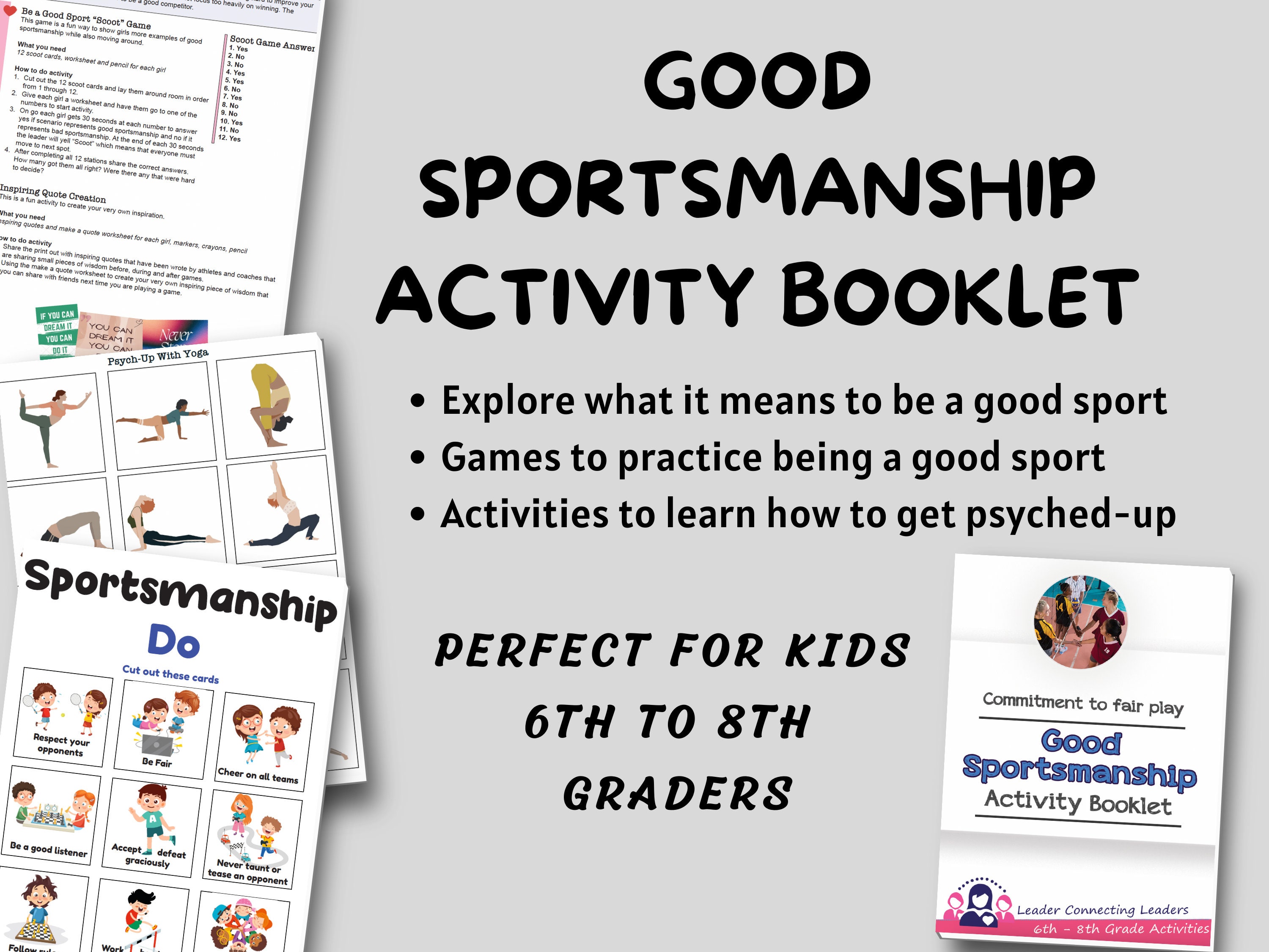Good Sportsmanship, Playing Fairly, Printable for Kids, Learn About ...