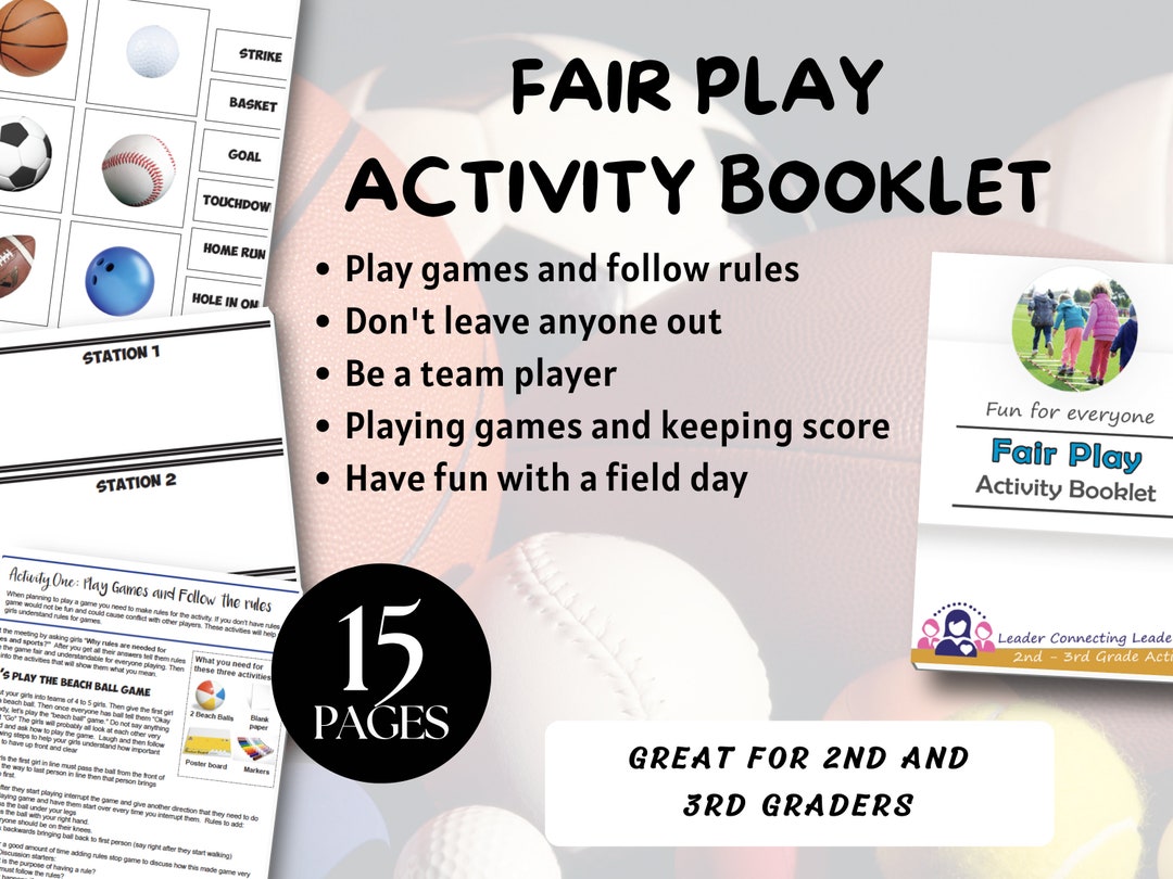 Fair Play Activity Booklet Kid Games Printable For Kids Relay Games