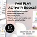 Fair Play Activity Booklet, Kid Games; Printable for Kids, Relay Games ...