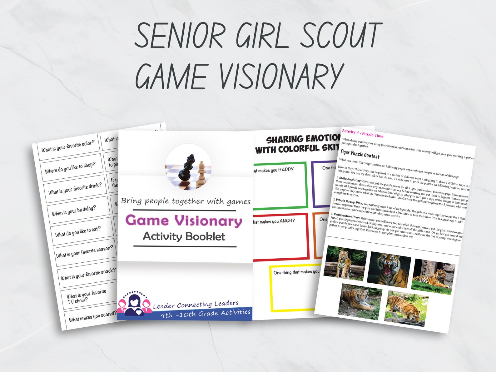 Game Activity Booklet, Scavenger Hunt; Ice Breakers, Bingo, Obstacle ...