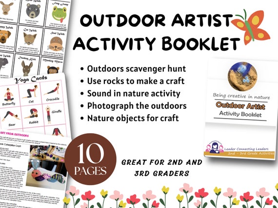 Outdoor Art Creator Activity Booklet 2nd and 3rd Grade - Etsy