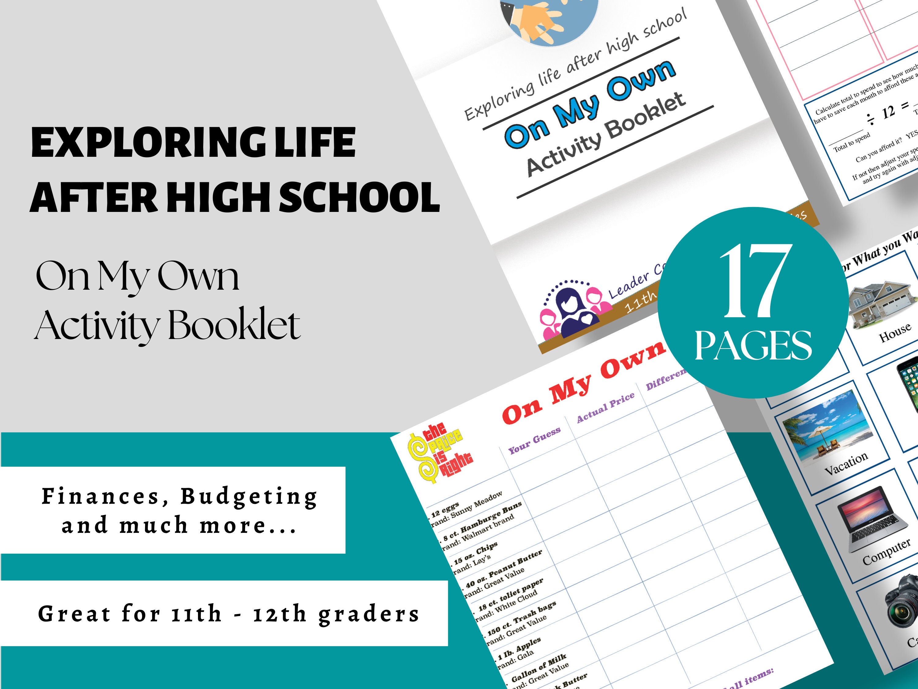 Independent Living and Life Skills Worksheets for High Schoolers ...