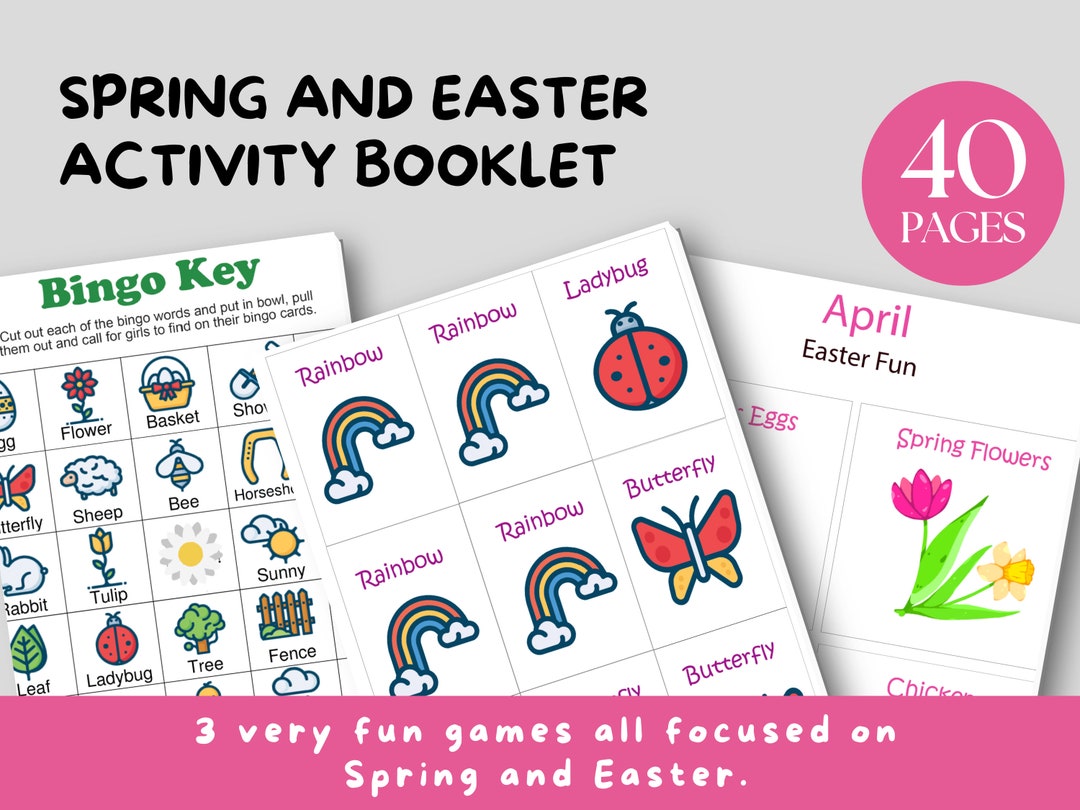 3 Easter and Spring Party Games | Easter Bingo | Four Corner Game ...