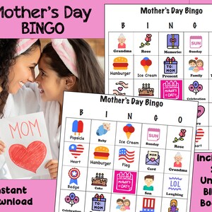 Mother's Day Bingo Game, Mother's Day Printable, Mother's Day Family ...