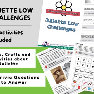 Juliette Gordon Low 20 Fun Trivia and Game Challenges Activity Booklet ...