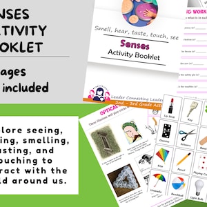 5 Senses Activity Booklet, Printable for Kids, Tasting, Hearing ...