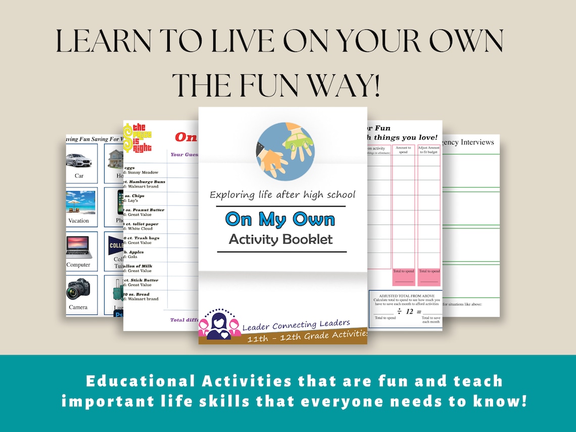 Independent Living and Life Skills Worksheets for High Schoolers ...