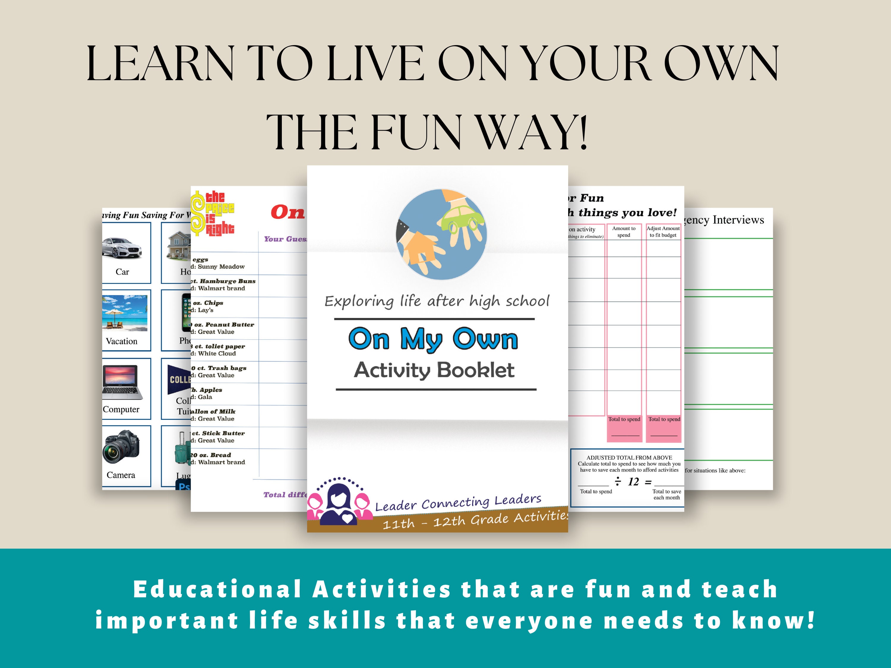 Independent Living and Life Skills Worksheets for High Schoolers ...