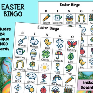 Easter Bingo Game | Easter Printable | Easter Family Game | Instant ...