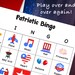 Patriotic Bingo Game | July 4th Printable | Labor Day | Independence ...