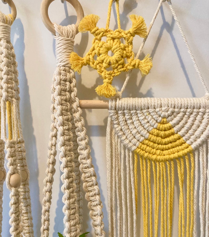 Mini Happy Sun. Macrame Wall Hanging. Plant Lovers Gifts, Boho, Decor ...
