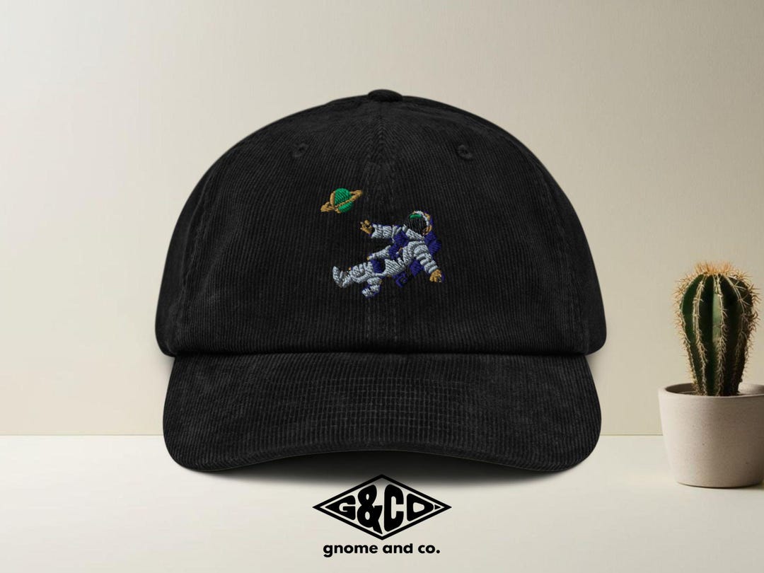 Embroidered Astronaut Corduroy Hat, Galaxy Space Explorer Cap - Etsy