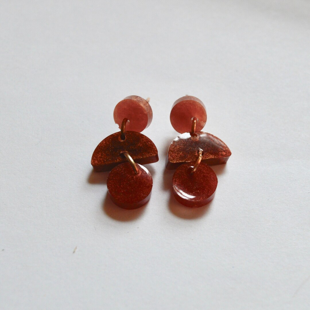 Resin Statement Earrings - Etsy