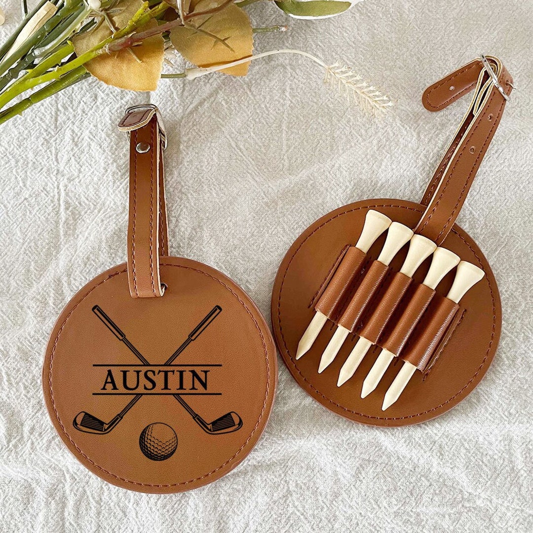 Personalized Golf Bag Tag With 5 Golf Tees Golf Tee Holder - Etsy Canada