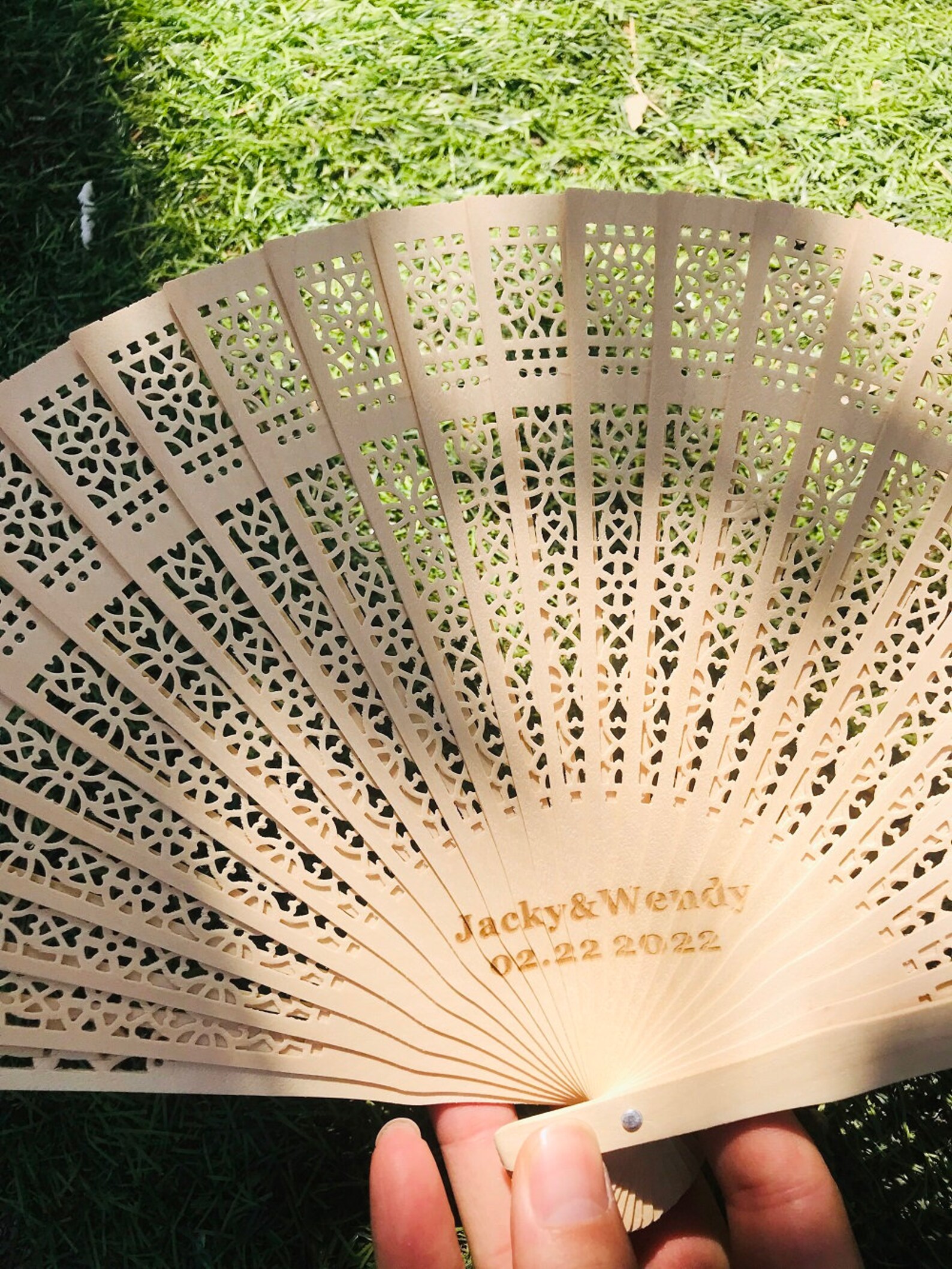 Personalized Wedding Hand Fans Custom Laser Engraved - Etsy UK
