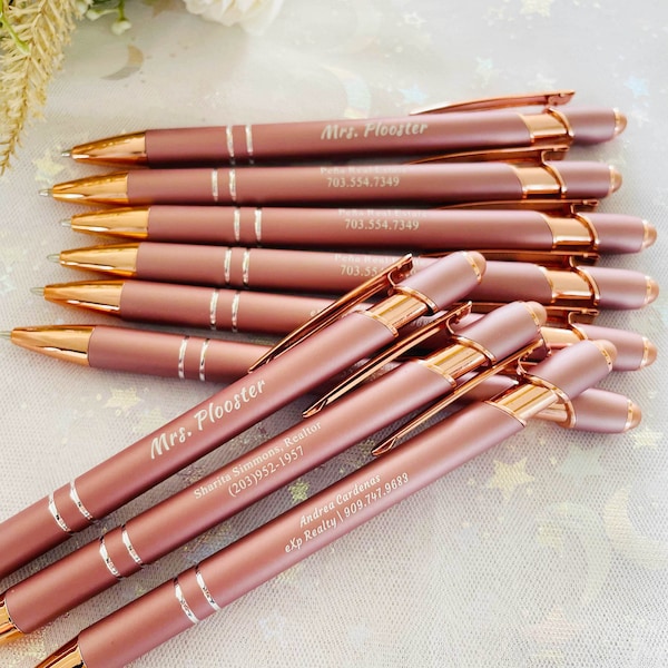 Personalized Pens Rose Gold - Etsy