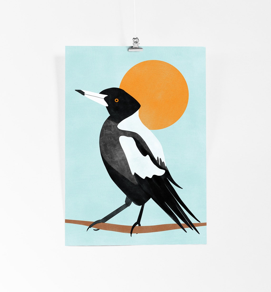 Magpie Australian Native Art Print | Etsy