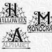 Halloween Split Monogram SVG. Halloween Split Alphabet Monogram Letters. Digital Design ...
