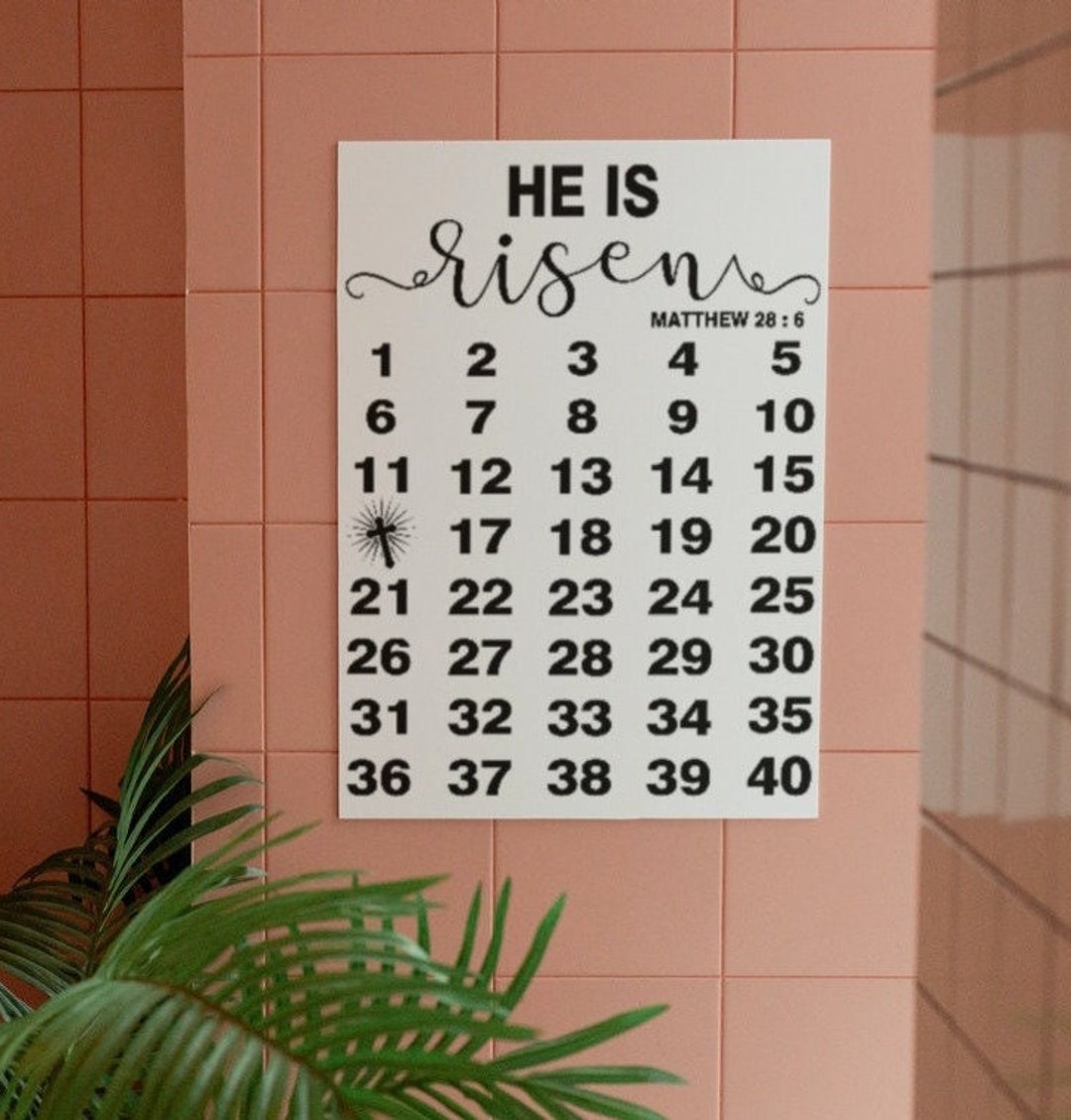 Easter Calendar Svg, Easter Countdown Calendar Svg, Easter Decor Svg ...