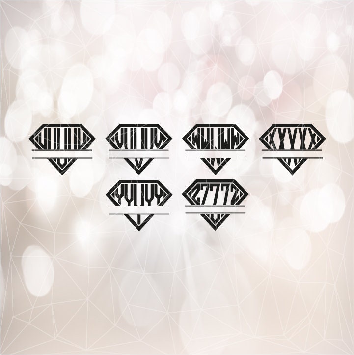 Diamond Split Monogram SVG Split Monogram Letter Svg Digital | Etsy