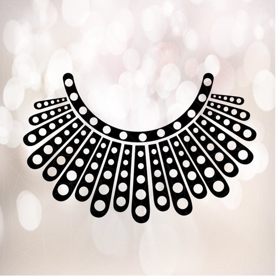 Notorious Rbg Collar Svg Rbg Collar Svg Ruth Bader Ginsburg - Etsy