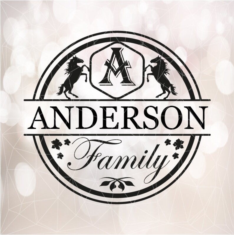 Family Split Monogram SVG Round Family Split Monogram Svg / - Etsy