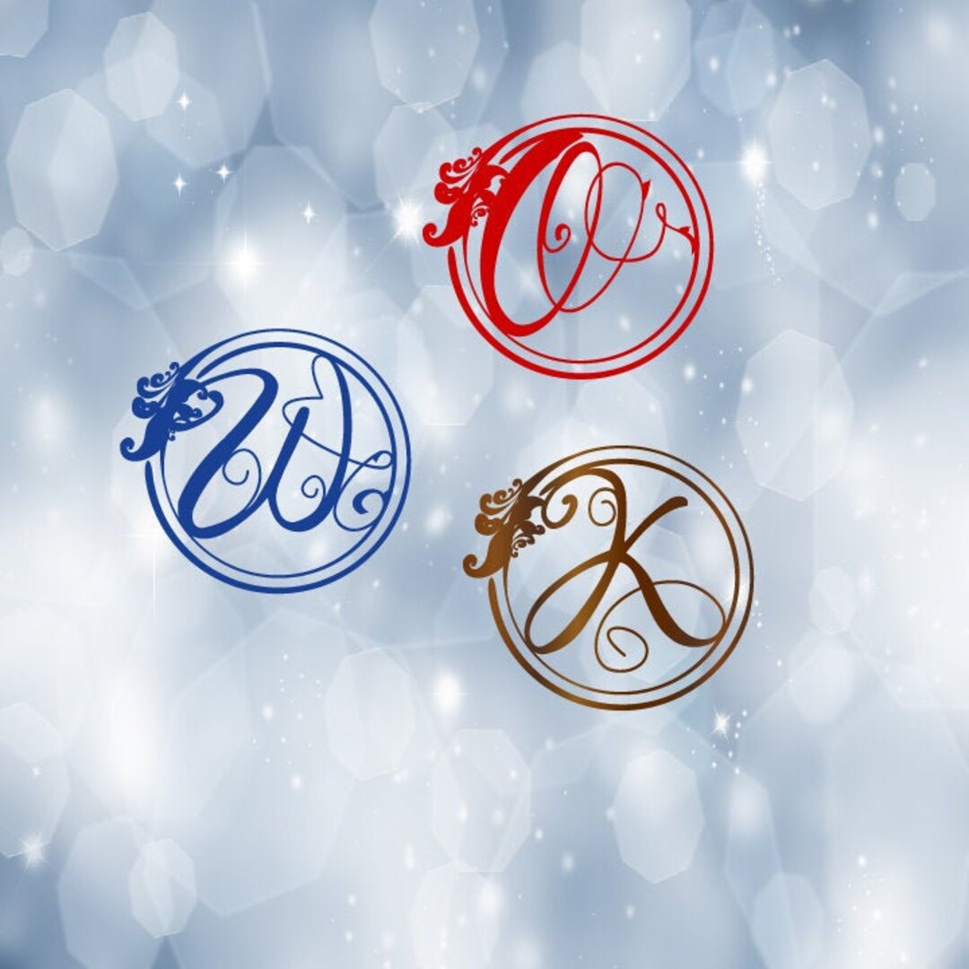 Monogram Circle Svg, Digital Template Monogram Letters Png, Svg, Eps ...