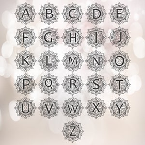 Monogram SVG, Mandala Monogram Digital Design Png, Eps, Dxf. Digital ...