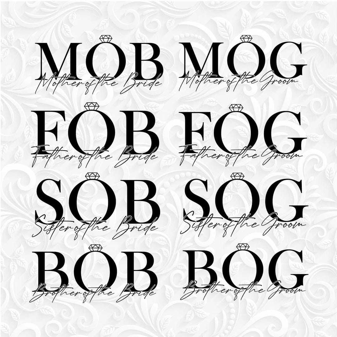 Family of the Bride Svg Bundle. Mother of Bride & Mother of Groom Svg ...