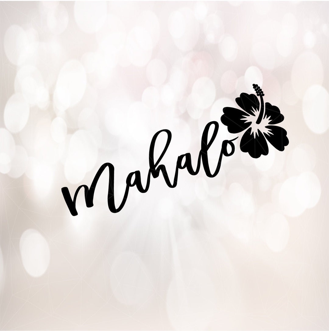 Mahalo Hibiscus Beach Svg, Beach Svg, Summer Svg, Summertime Svg, Eps ...