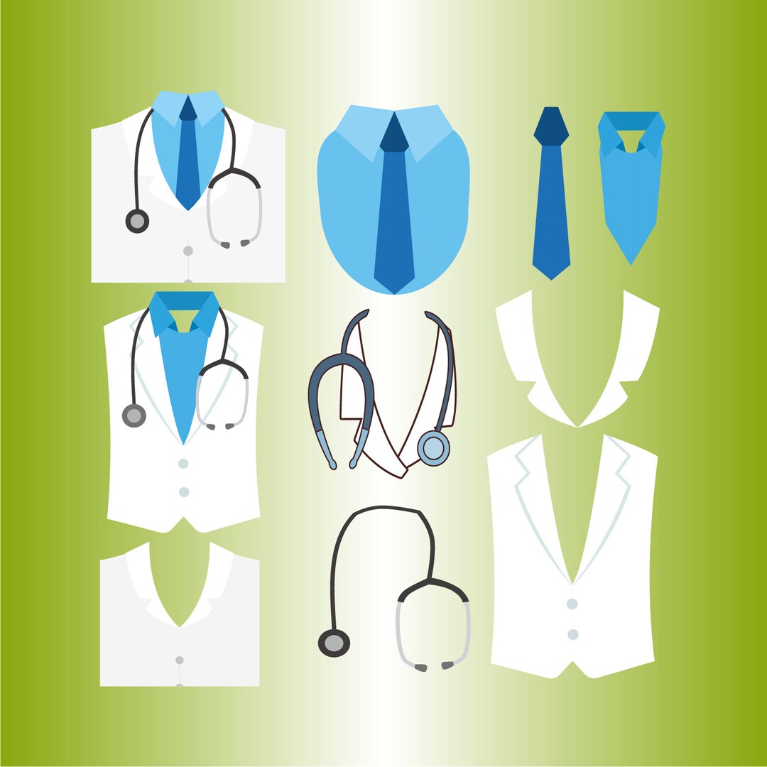 Doctor Uniform Svg, Doctor Uniform Elements Bundle Svg, Medical Uniform ...