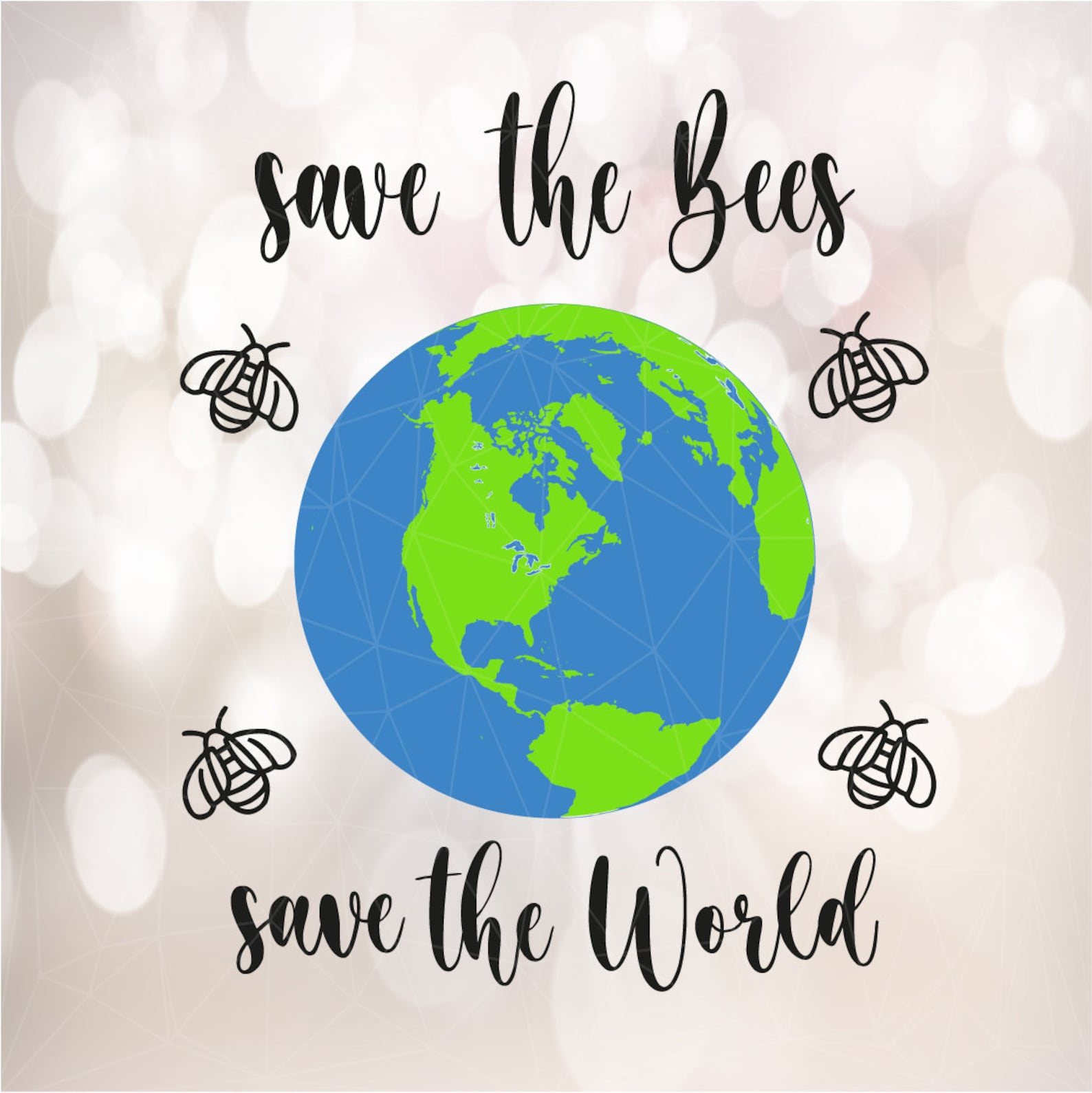 Save the Bees Svg Save the World Svg Png File Bee Svg | Etsy