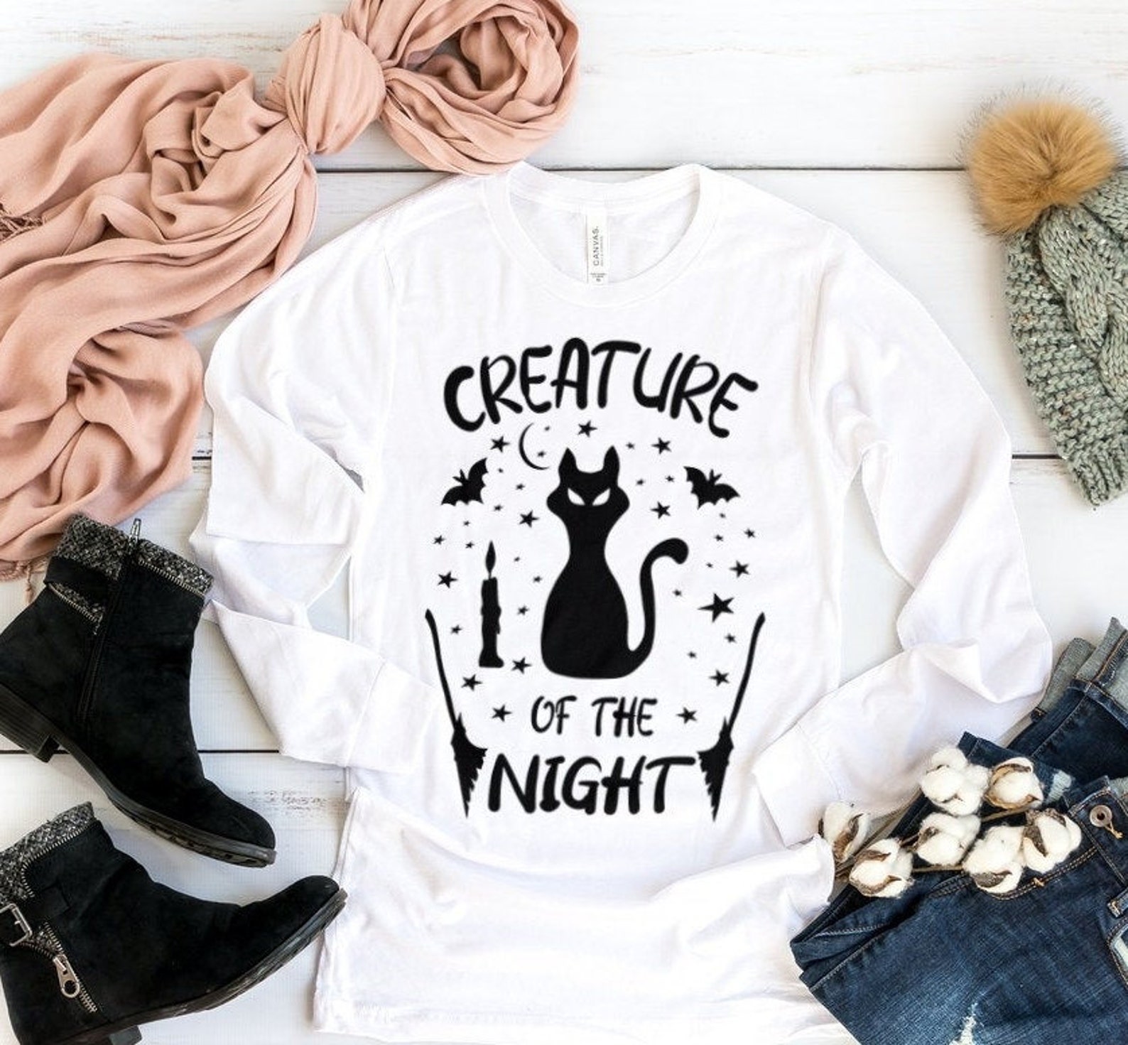 Creature of the Night Halloween Svg, Halloween Night Svg, Halloween Cat ...