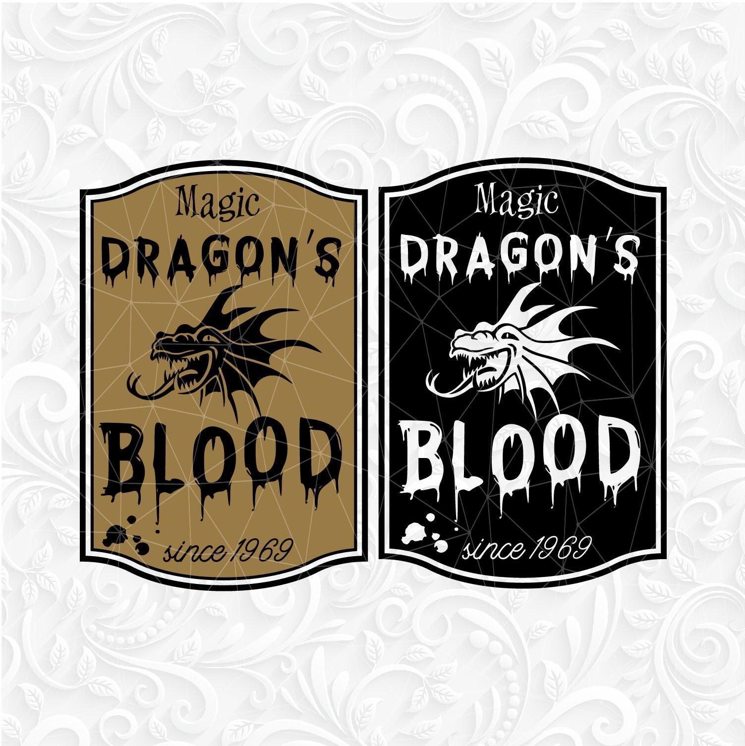 Dragon's Blood SVG. Halloween Label Svg Dxf Eps Png. - Etsy