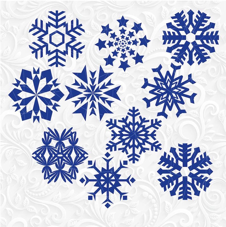 Snowflake SVG Snowflake Bundle SVG Snowflake Clipart - Etsy