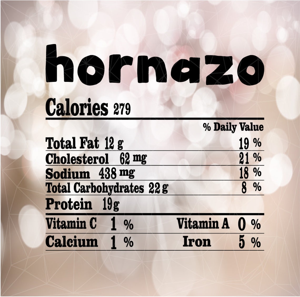 Easter Nutrition Facts Svg Easter Hornazo Svg Hornazo Svg - Etsy