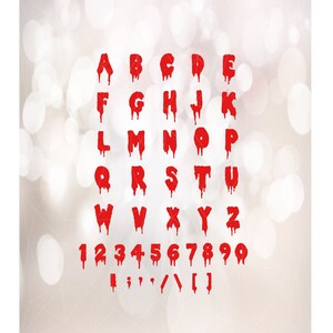 Dripping Letters SVG, Blood Font Svg, Drip Font Blood Svg, Dripping ...