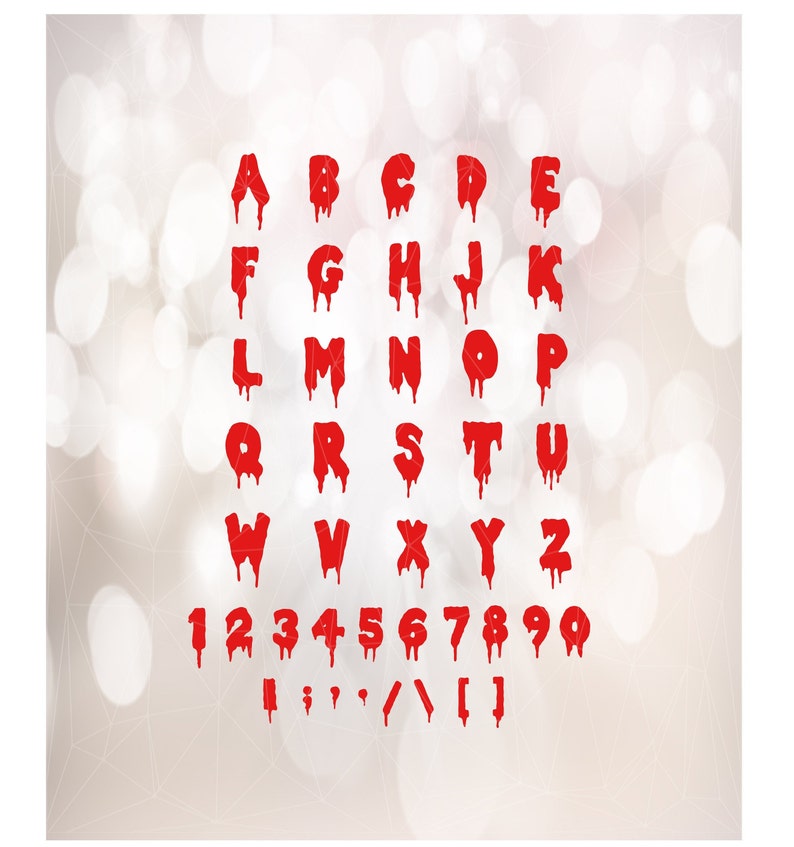 Dripping Letters SVG Blood Font Svg Drip Font Blood Svg | Etsy
