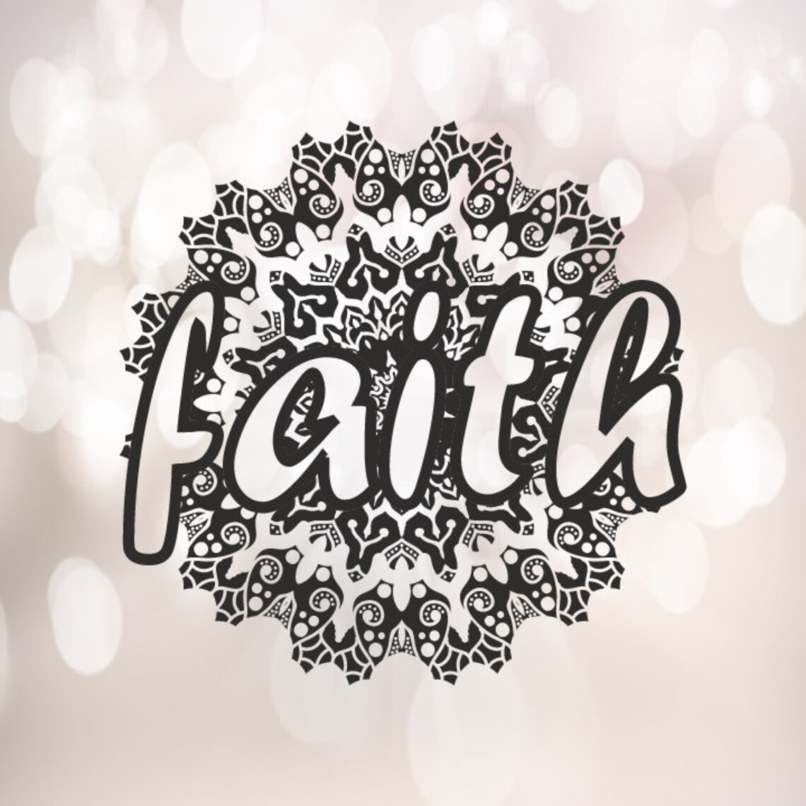 Mandala bundle SVG mandala pray hope believe blessed | Etsy