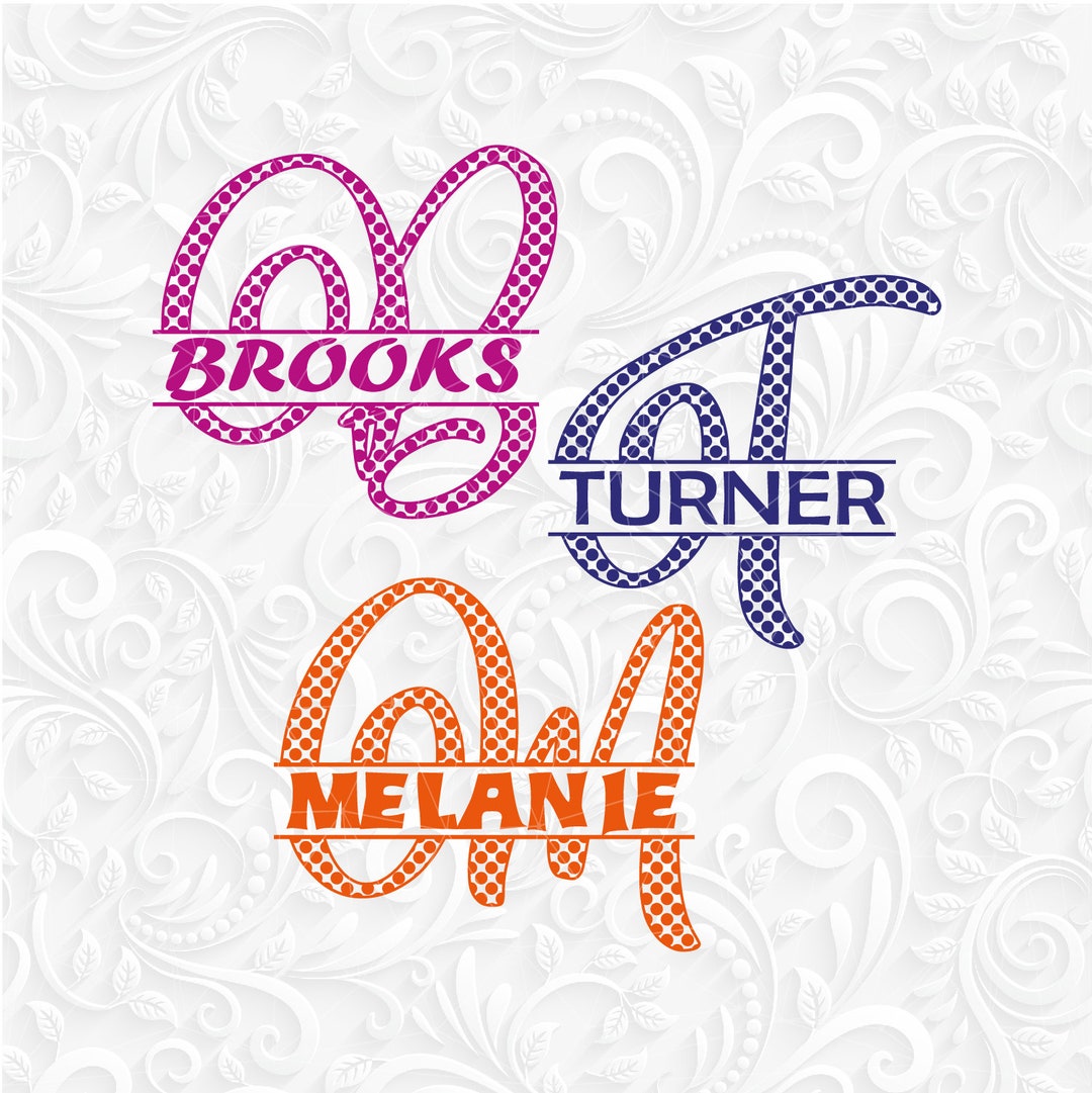 Split Monogram SVG. Split Initials Letters Svg, Png, Eps, Dxf. Split ...